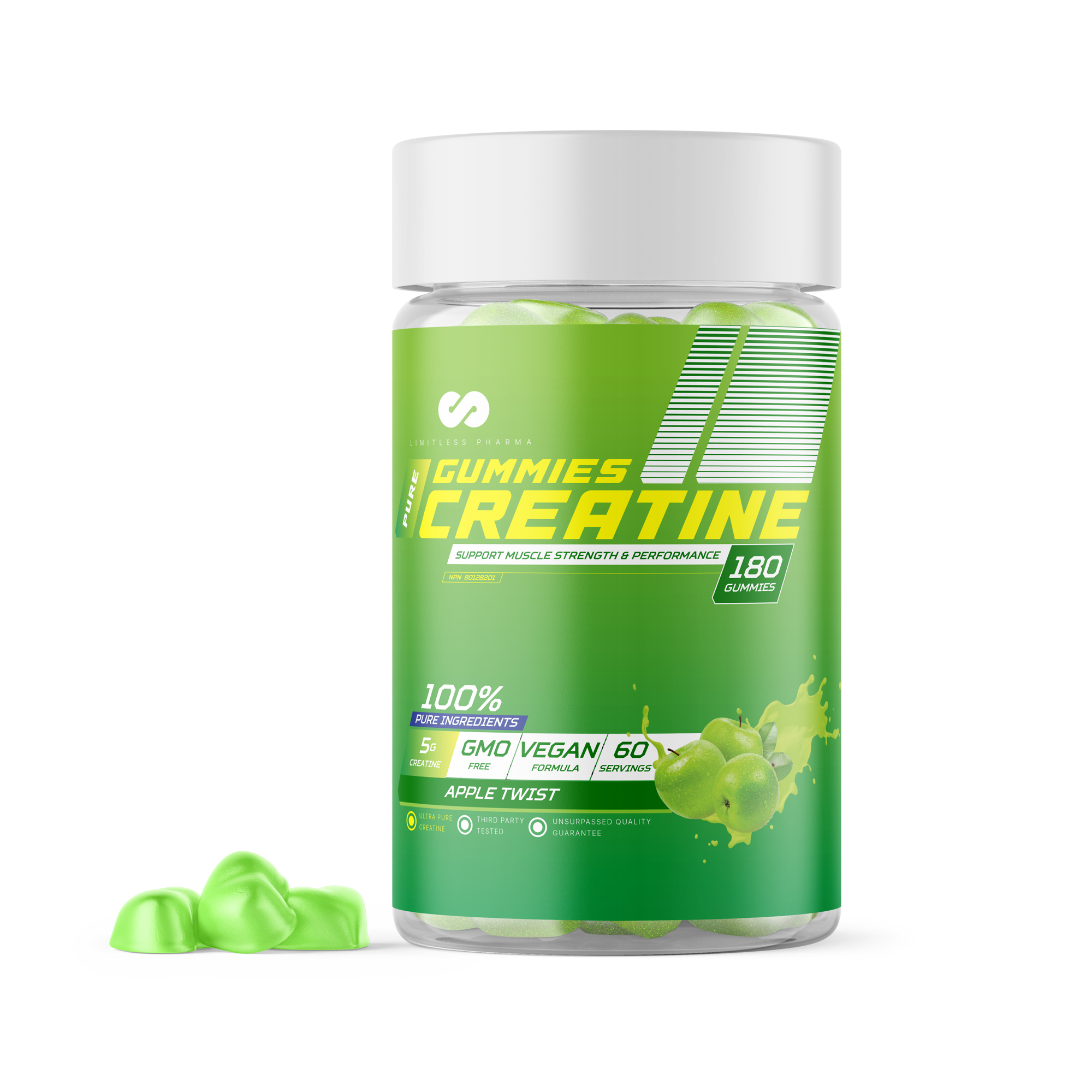 Limitless Pharma - Creatine Monohydrate - 180 Gummies