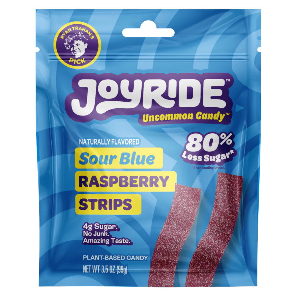 Joyride Sour Blue Raspberry Strips – Low Sugar Candy 3.5oz ...