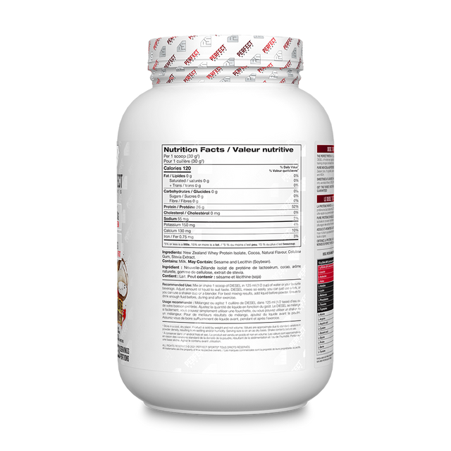 Perfect Sports - Diesel New Zealand Whey Isolate Protein - 2lbs ...