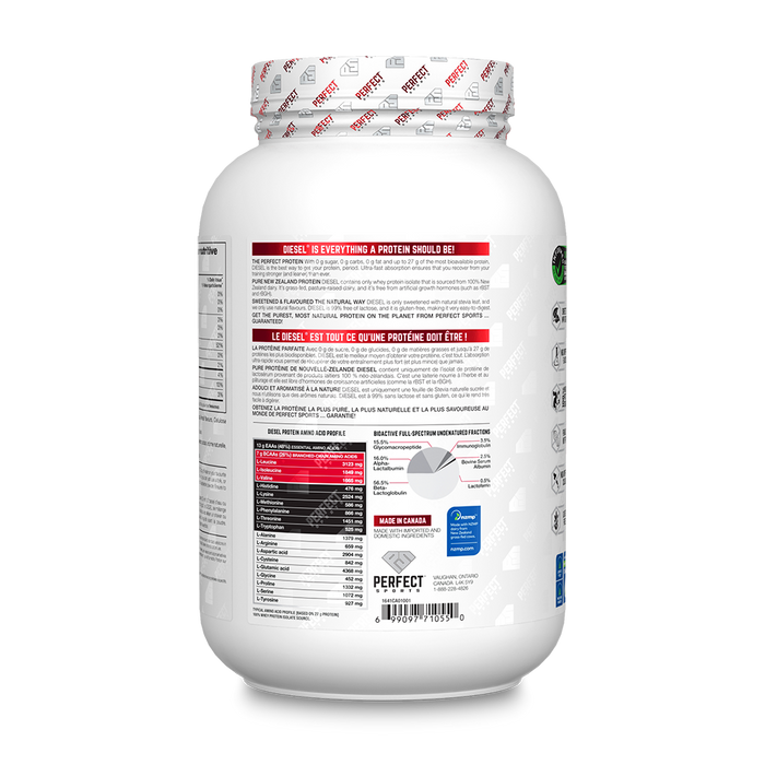 Perfect Sports - Diesel New Zealand Whey Isolate Protein - 2lbs