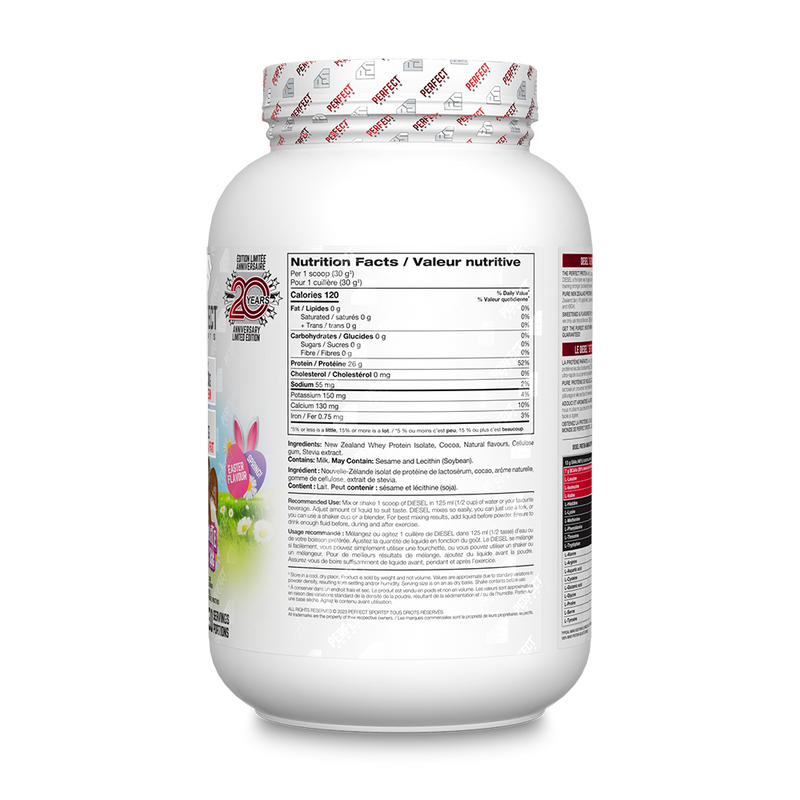 Perfect Sports - Diesel New Zealand Whey Isolate Protein - 2lbs