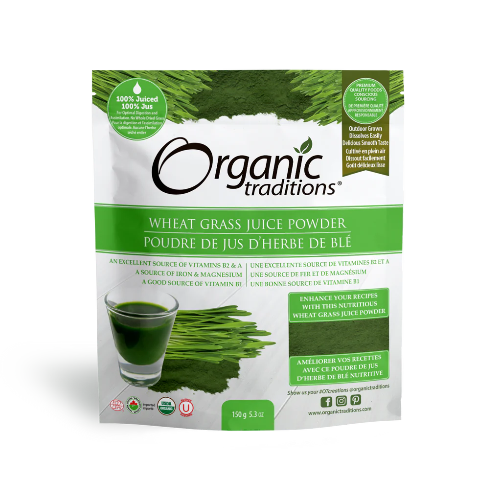 Organic Traditions - Wheat Grass Juice Powder - 150g – vikingsnutrition